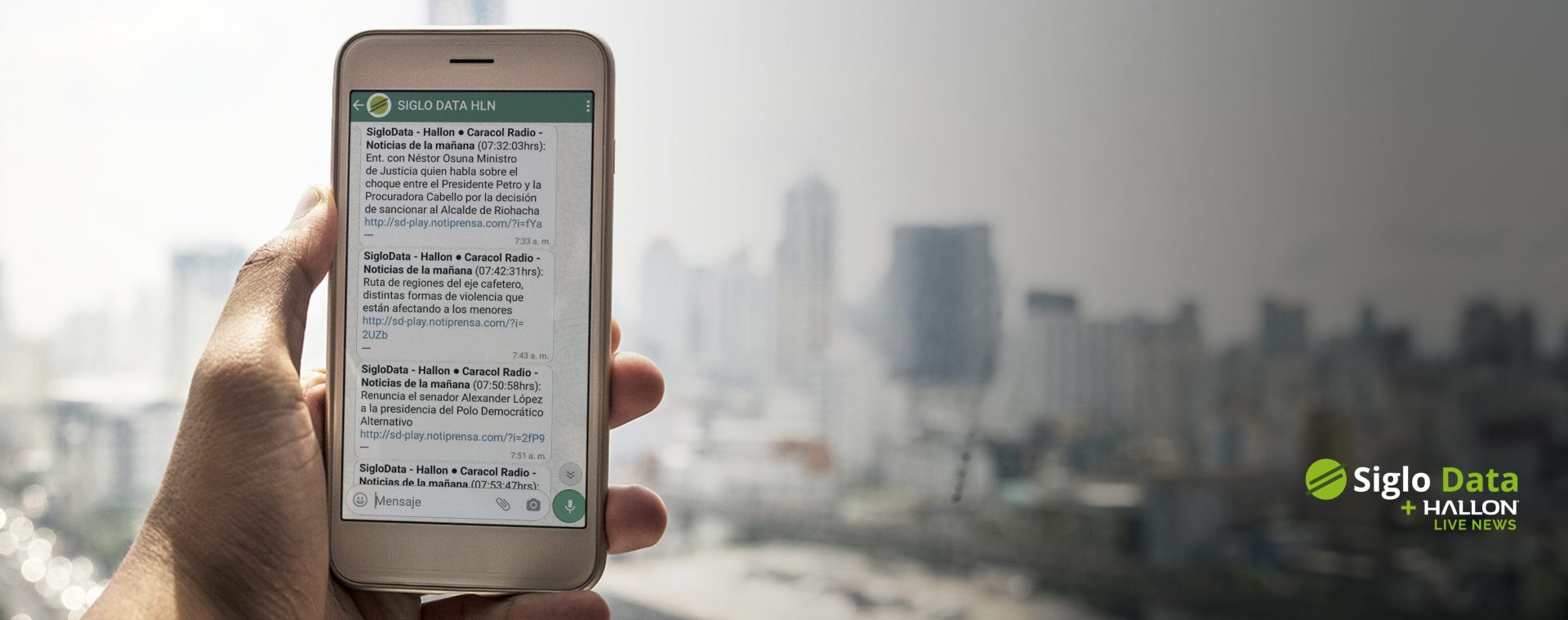 Información en tiempo real - Siglo Data + Hallon